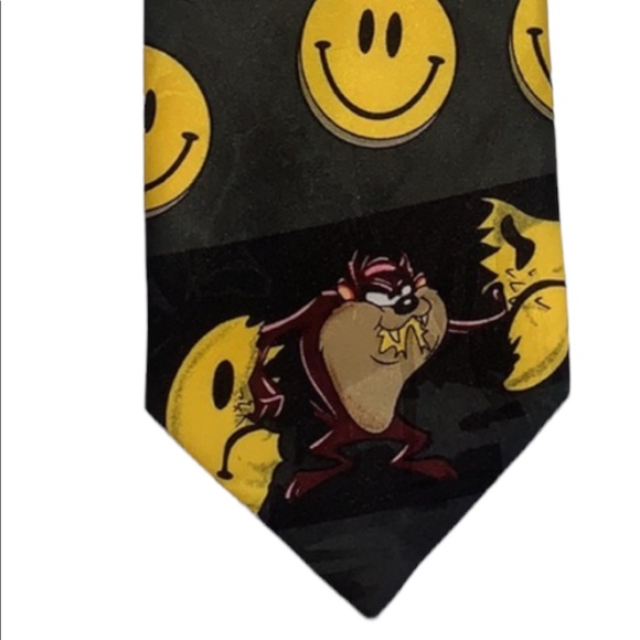 Accessories | Looney Tunes Taz Smiley Face Men Tie Smiles Cartoon Ties ...